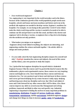 Assignment 1 - Engineering Fields - GENG 107 Engineering Skills and ...