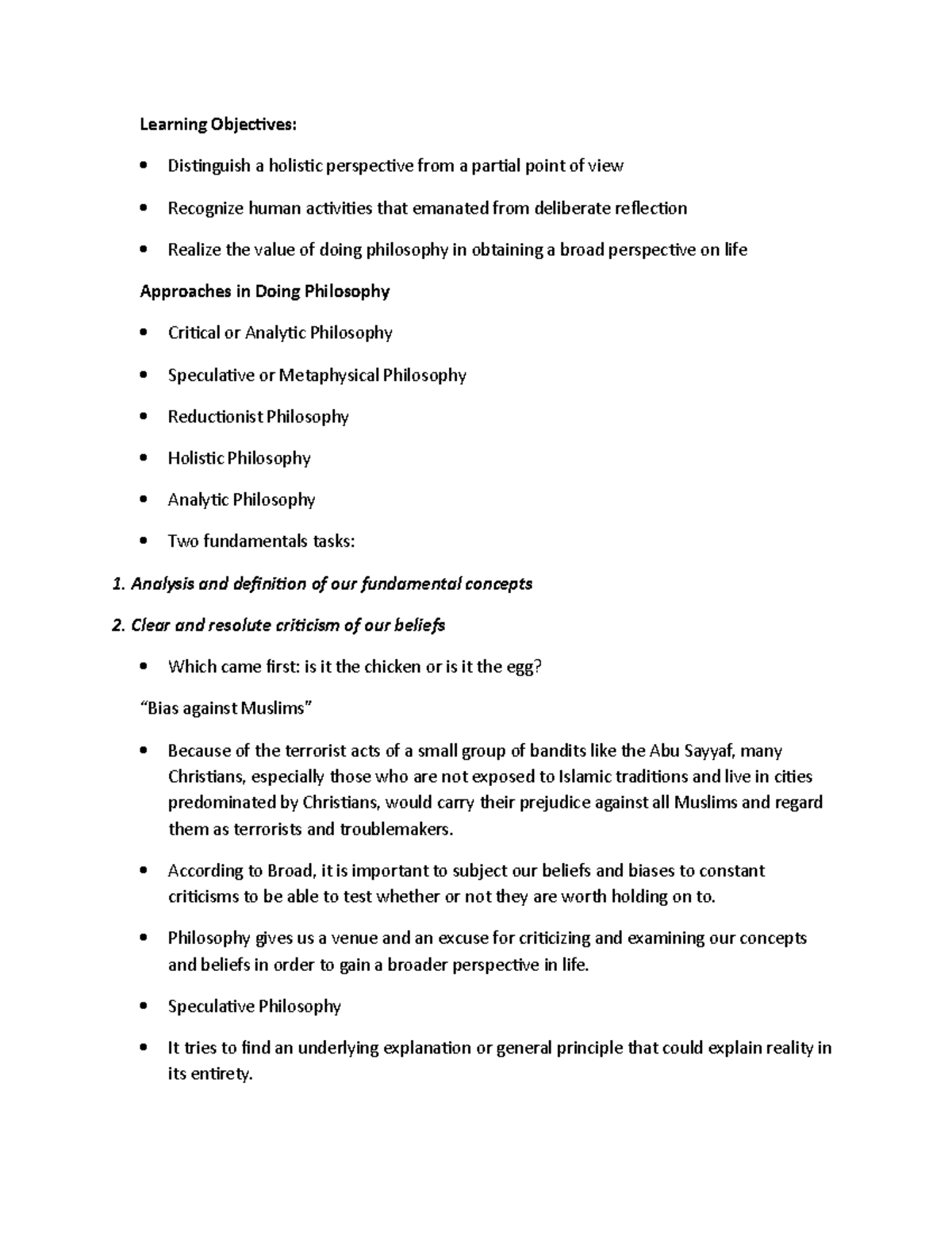 Chapter 3 - Lecture notes 3 - Learning Objectives: Distinguish a ...