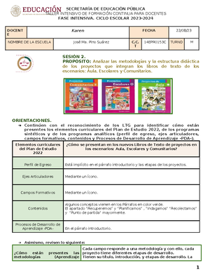 Compendio segundo grado - INFORMACIÓN DE PROYECTOS segundo GRADO ...