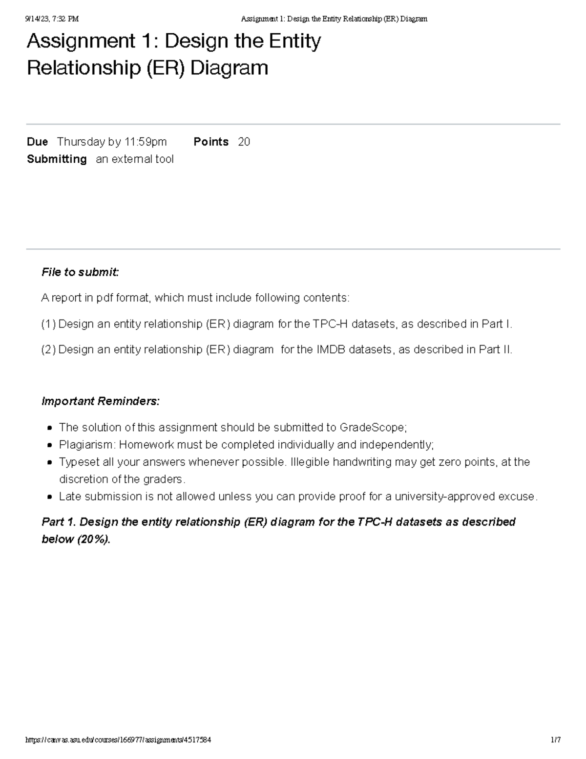 Assignment 1 Design The Entity Relationship Er Diagram 2 Design An Entity Relationship Er