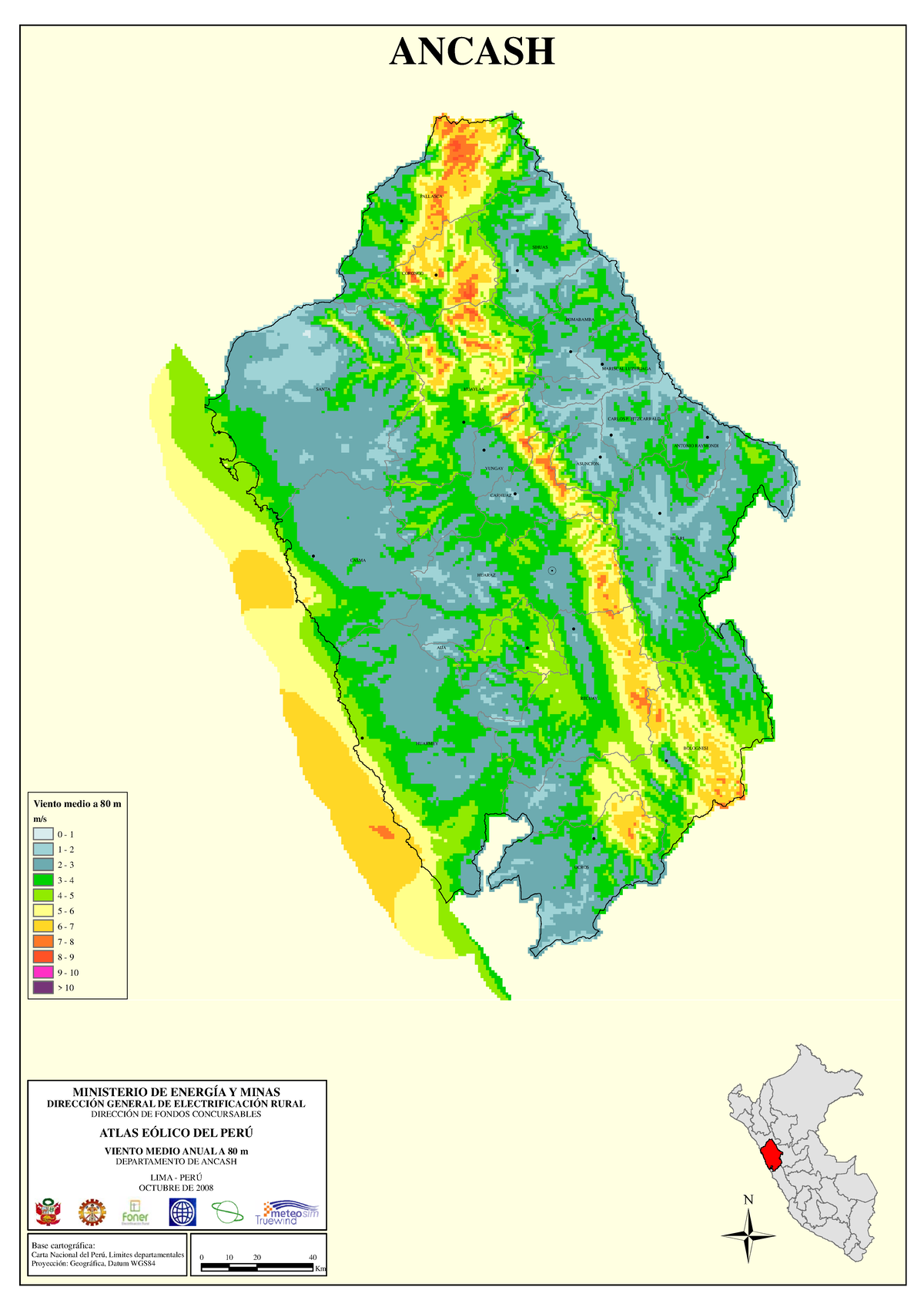 MAPA Ancash - Atlas Eolico - ! ! ! ! ! ! ! ! ! ! 5 ...