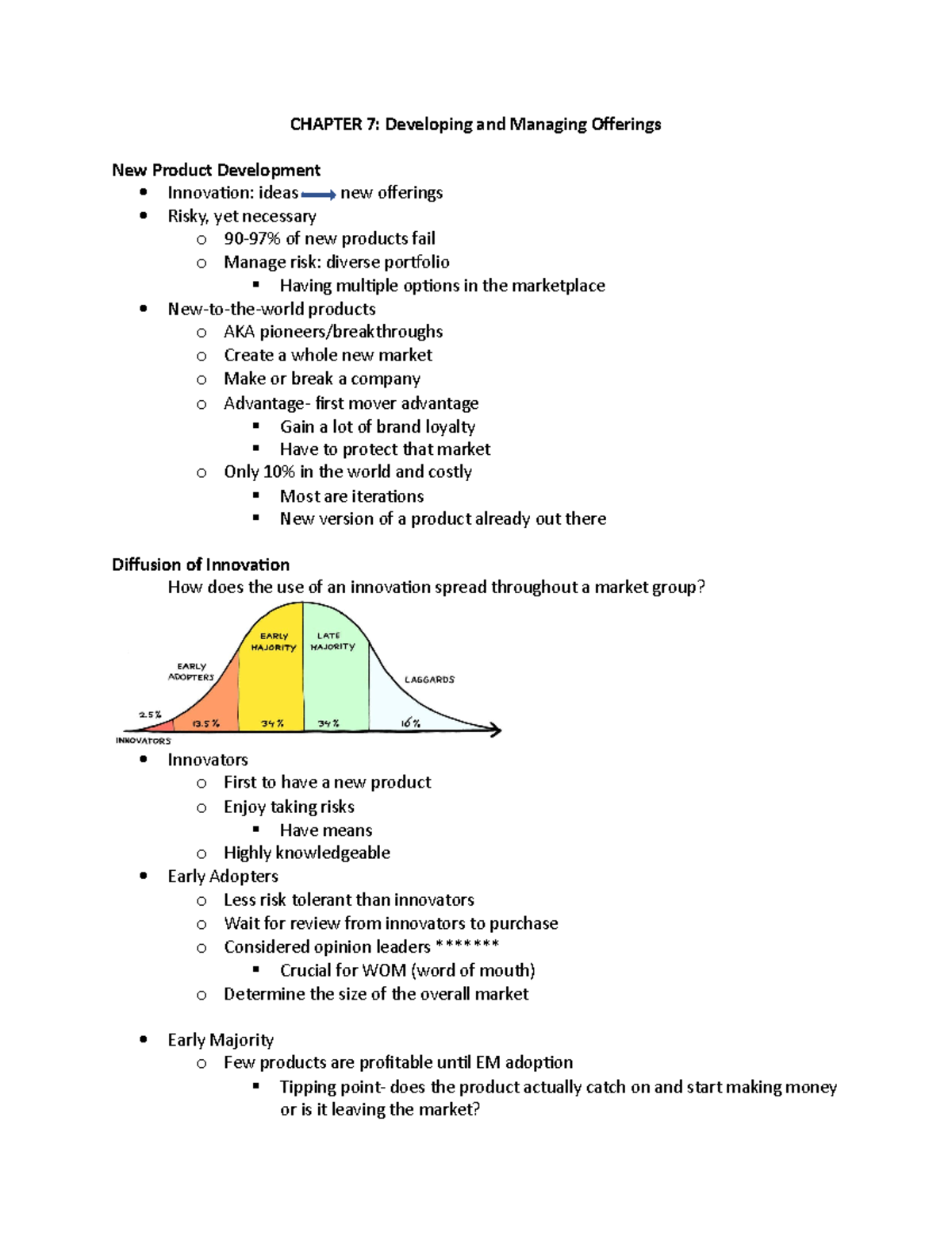 Chapter 7- Developing and Managing Offerings - CHAPTER 7: Developing and Managing Offerings New ...