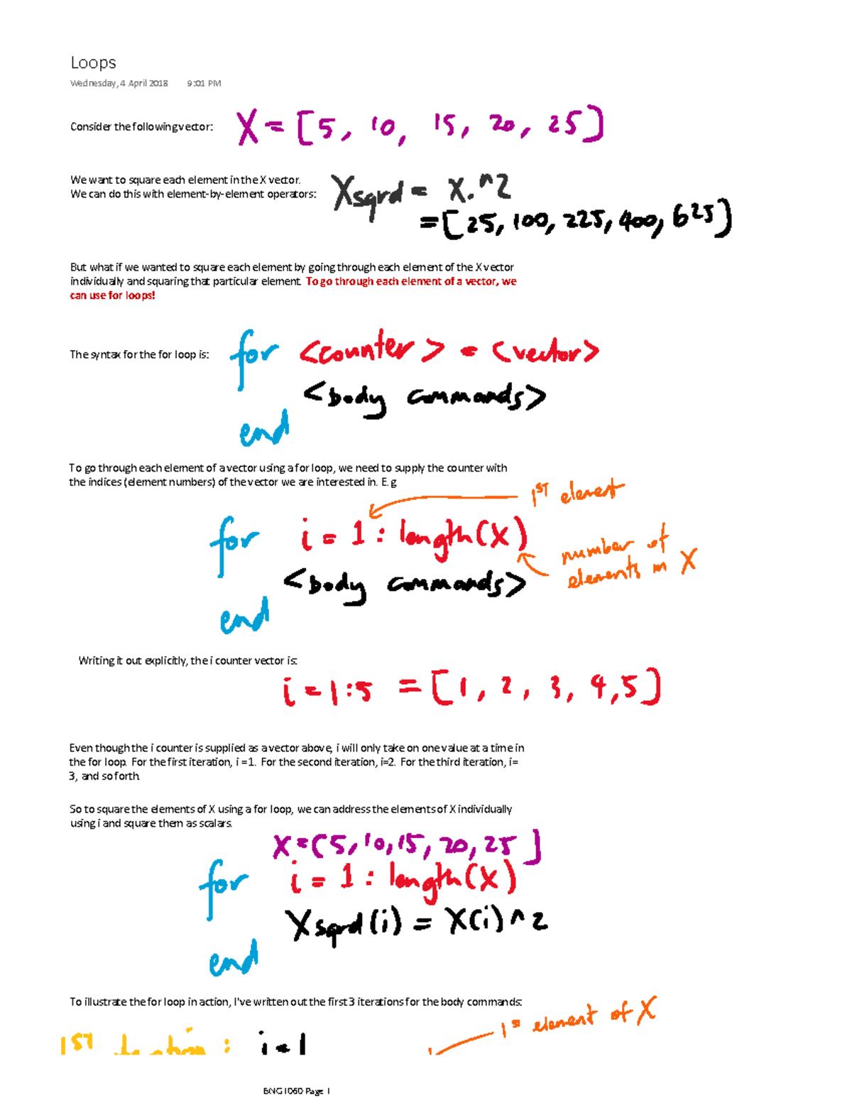Supplementary notes ALL - Consider the following vector: We want to ...