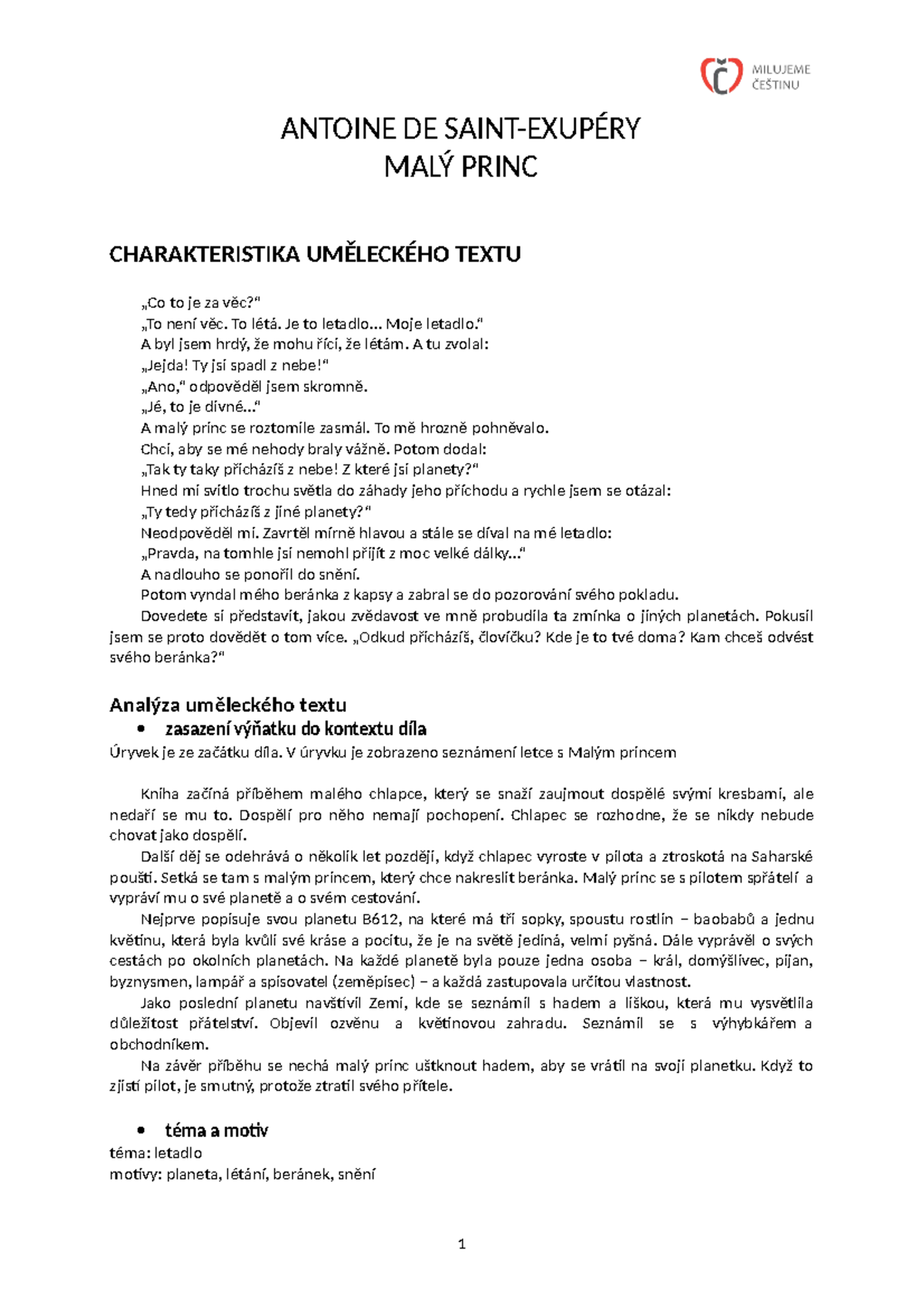 Antoine de Saint Exupery Maly princ-converted - ANTOINE DE SAINT ...