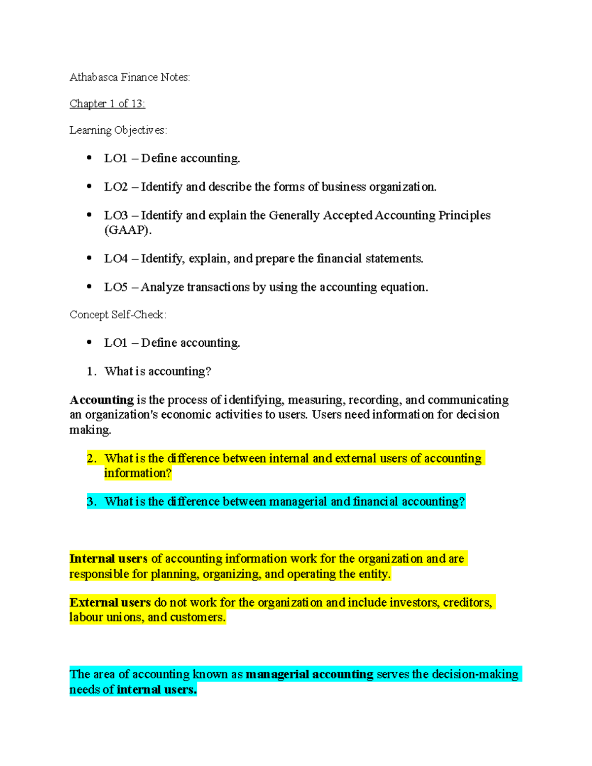 Athabasca Finance Notes - Athabasca Finance Notes: Chapter 1 of 13 ...