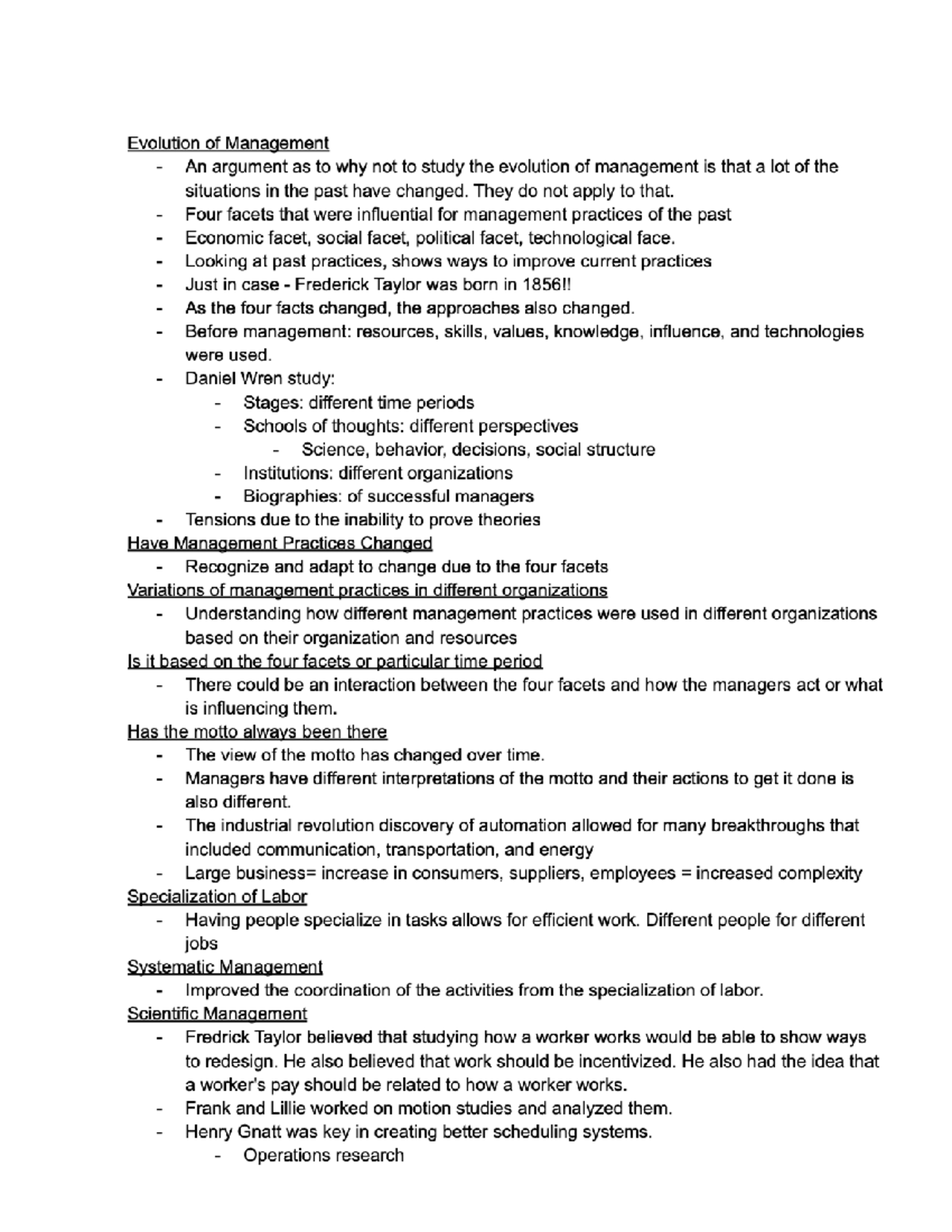 Intro to Management: Chapter 2 study Guide - 29:620:301 - Studocu
