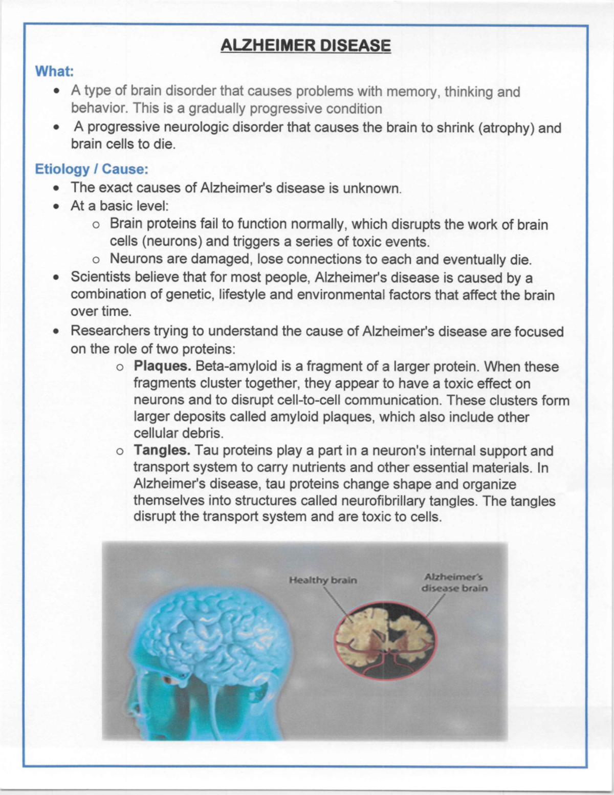 Alzheimer Case Study - VOCN300 - Studocu