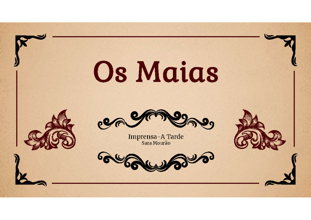 Power point maias - Imprensa-A Tarde Sara Mourão Ega Guedes Neves ...
