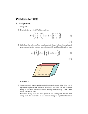 Assessment 3 Memo - Assignment 03 memo - PHY3707/ 203 / 0 / 2023 Tutorial Letter 203 / 0 / 2023 ...