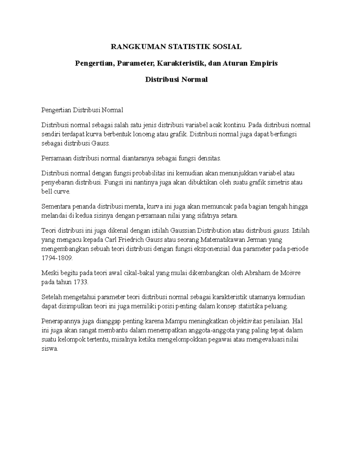 Pengertian, Parameter, Karakteristik, dan Aturan Empiris - RANGKUMAN ...