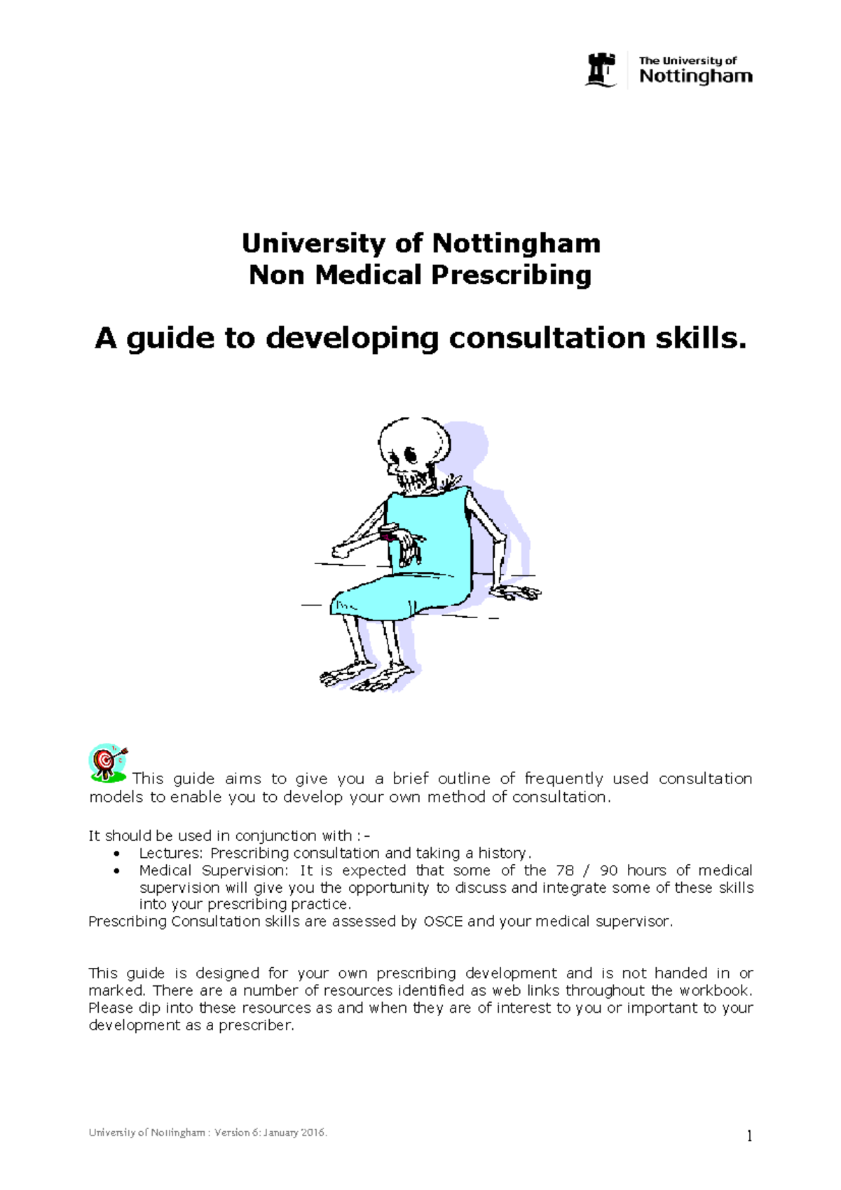 Consultation workbook NMP 2016 - University of Nottingham Non Medical ...