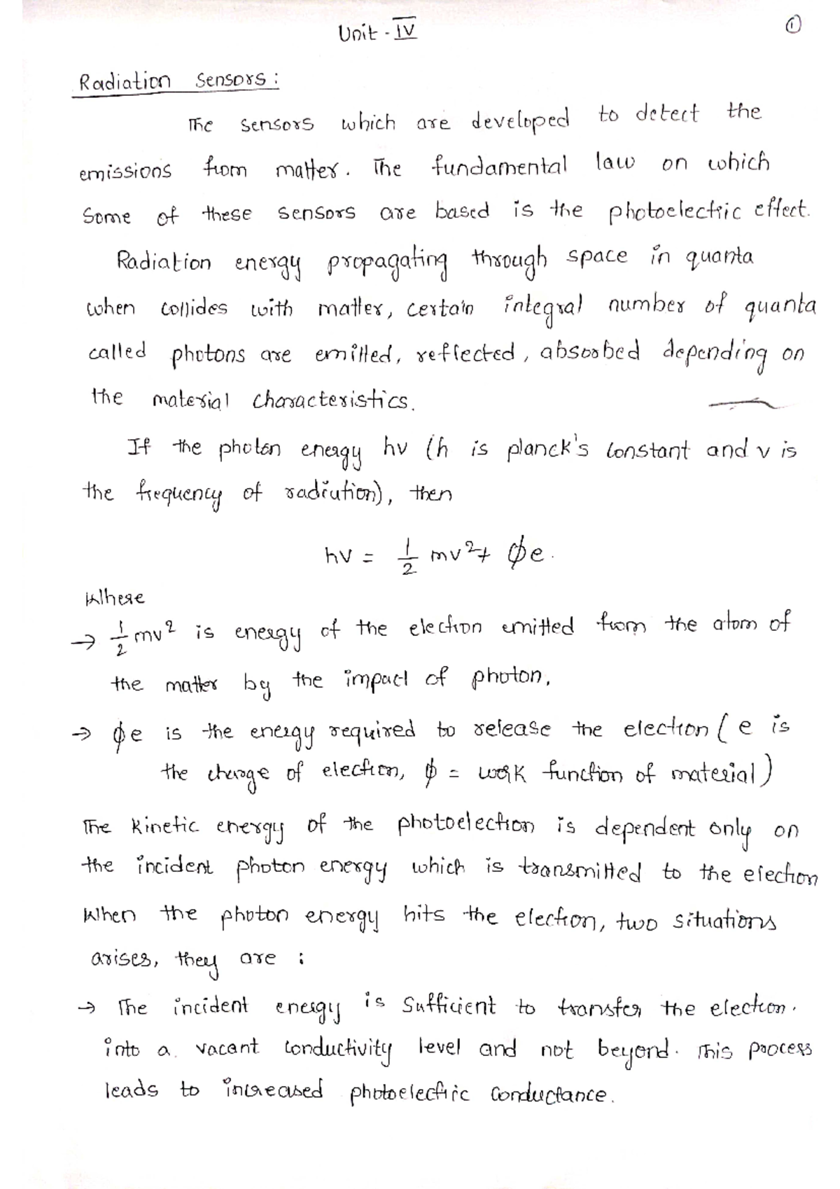 ES Unit IV - Electronic sensors - Computer science - Studocu