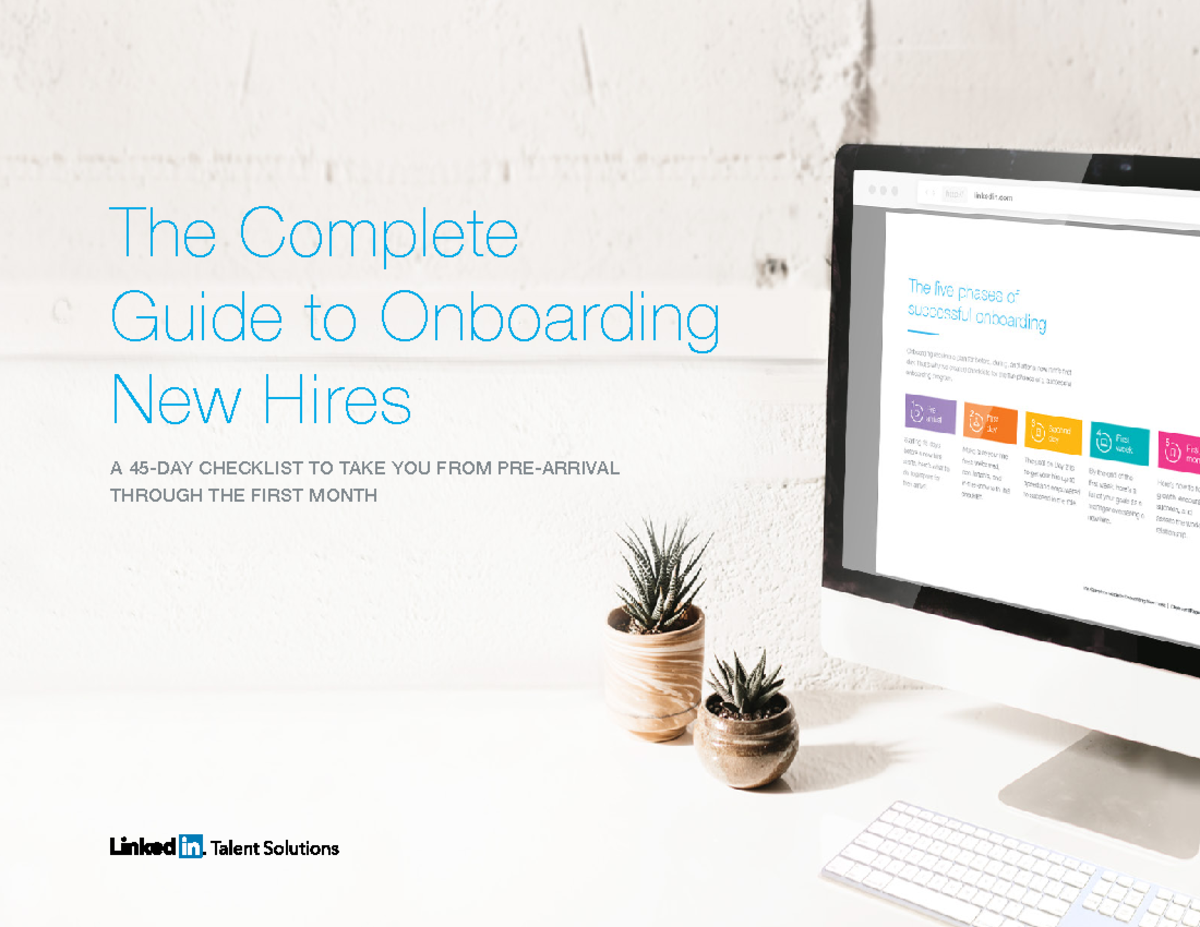 Onboarding checklist ebook final - The Complete Guide to Onboarding New ...