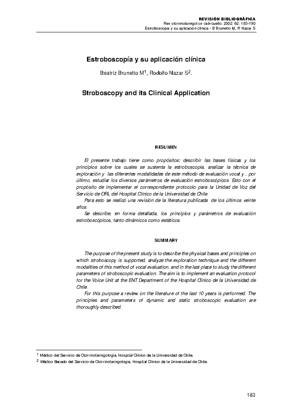 Estroboscopia uso clinico - Estroboscopía y su aplicación clínica ...