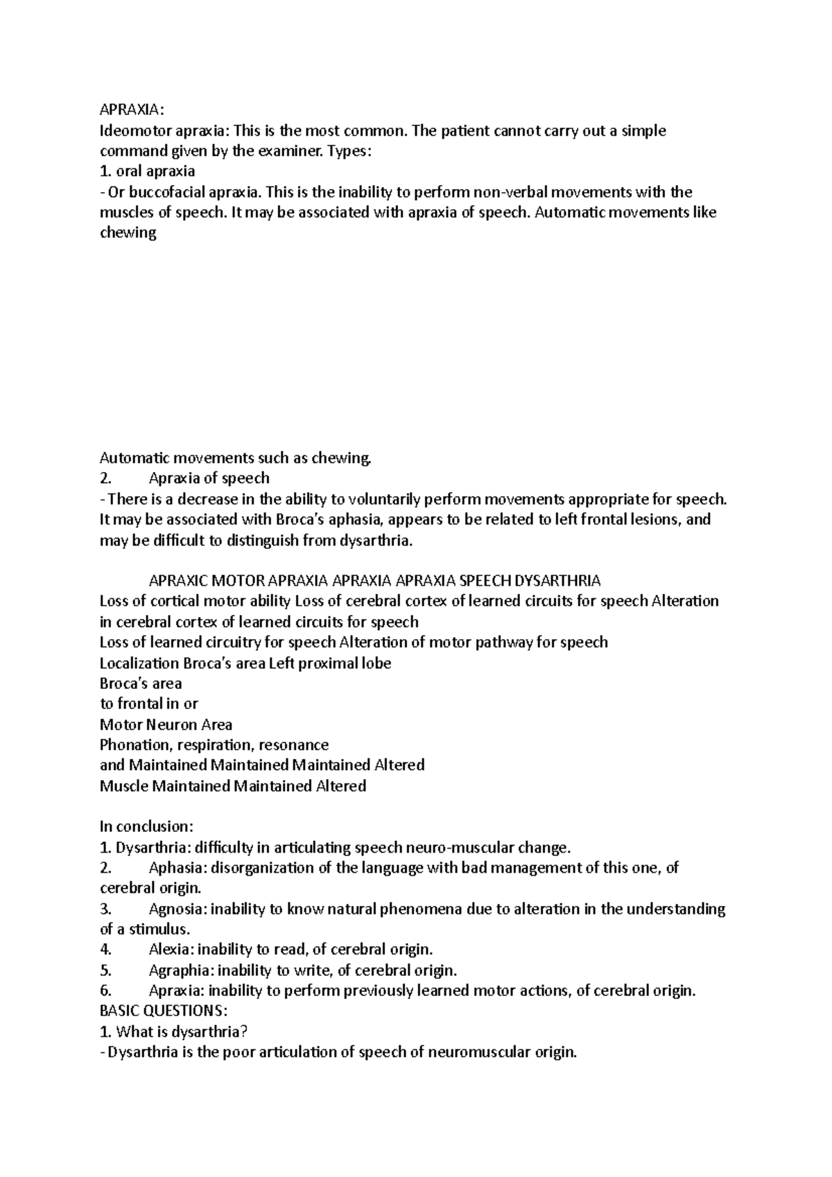 Apraxia - General Psychology - APRAXIA: Ideomotor apraxia: This is the ...