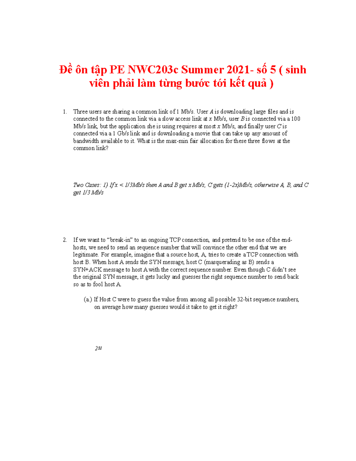 Đề ôn tập PE NWC203c số 5 - Yeue khong can co can cau co - Đề ôn tâ p ...