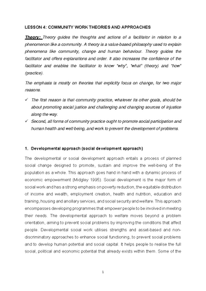 Lesson 3 Community AND Types OF Community - 1 LESSON 3: COMMUNITY AND ...