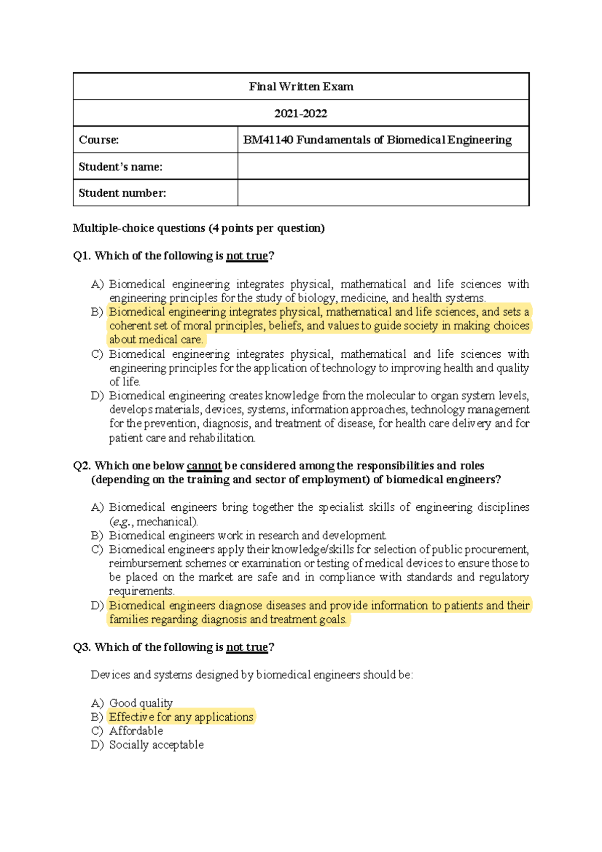 Example Exam from20212022 Brightspace-1 - Final Written Exam 2021 ...