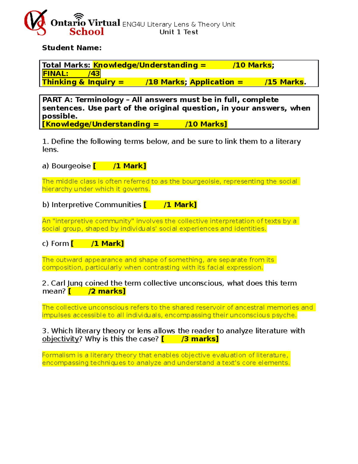 1689119359 1592475413 ENG4U Unit 1 Test - ENG4U Literary Lens & Theory ...