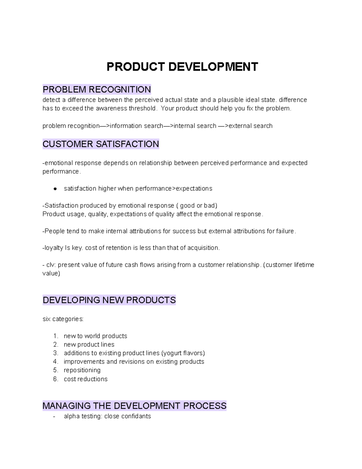 Class 5 Product Development - PRODUCT DEVELOPMENT PROBLEM RECOGNITION ...