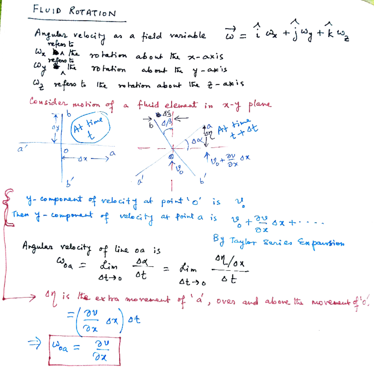 Rotation Ptential Function Bernoulli's Equation Angular Deformation ...