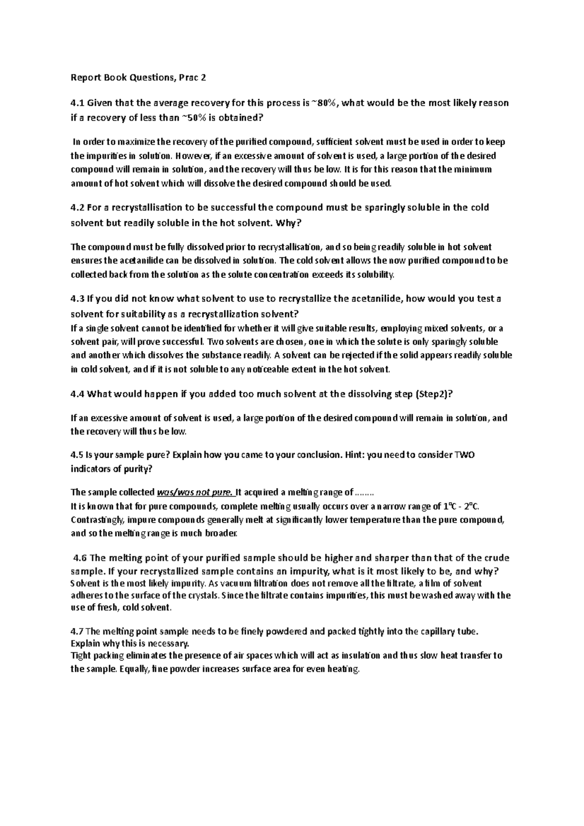 Report Book Questions.docx prac 4 - Report Book Questions, Prac 2 4 ...
