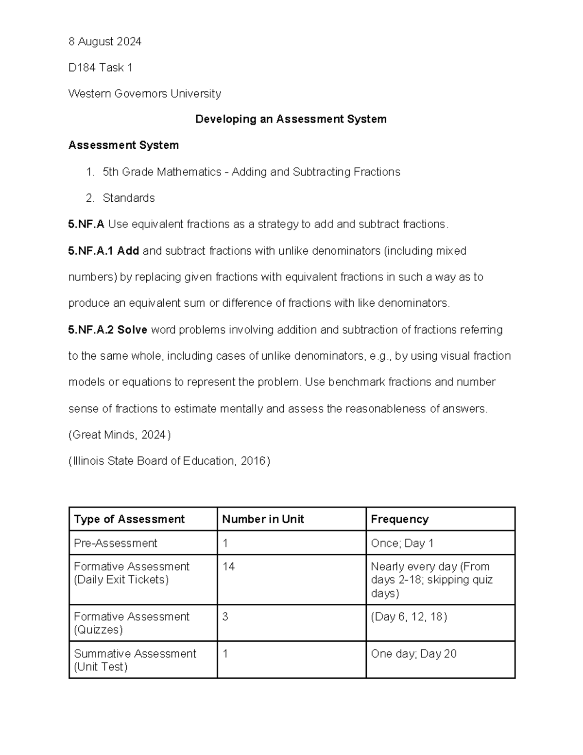 D184 Task 1 - Passed - First try pass for the Performance Task of D184 ...