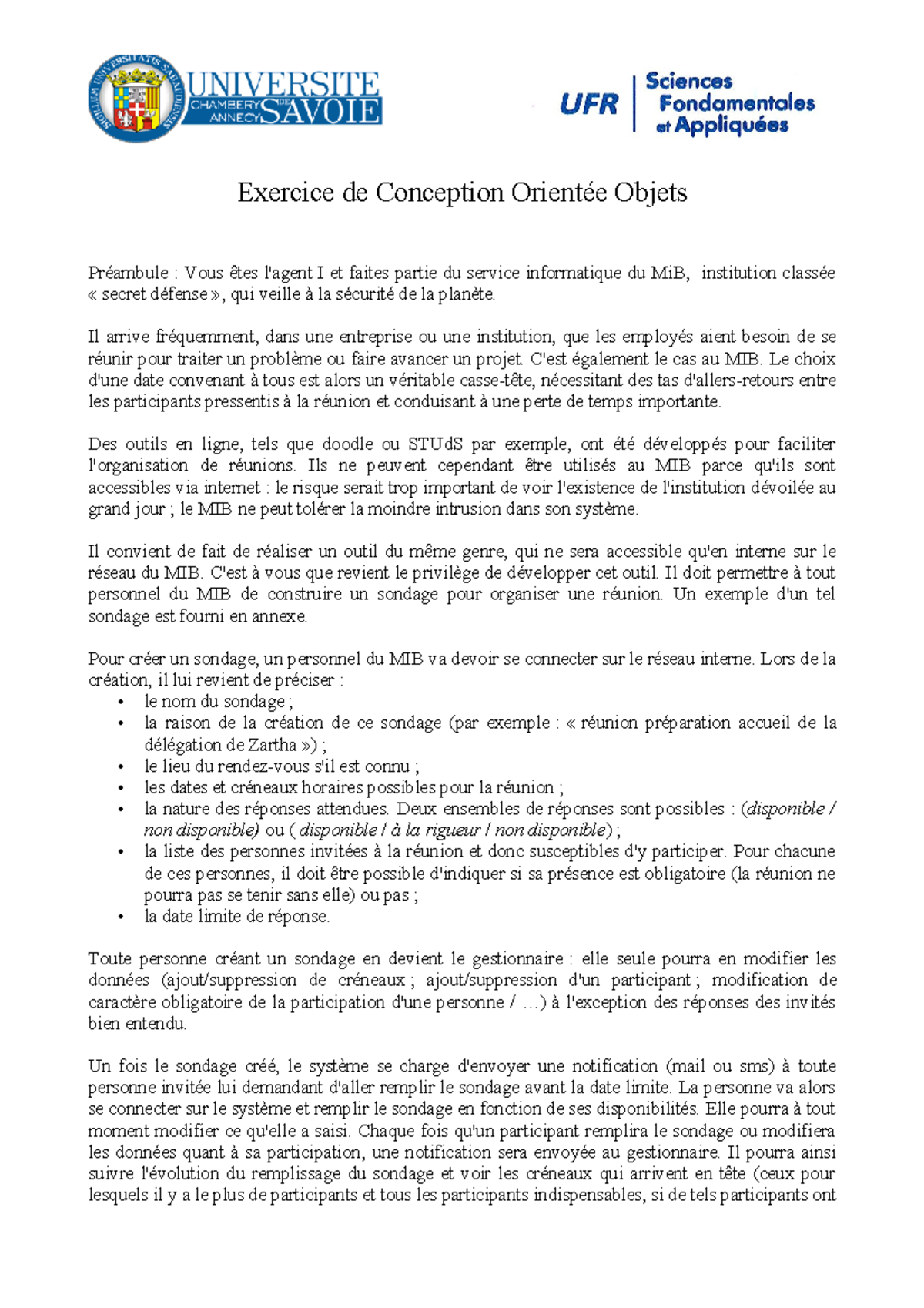 Sujet exo COO Doodle MIB - Exercice de Conception Orientée Objets ...