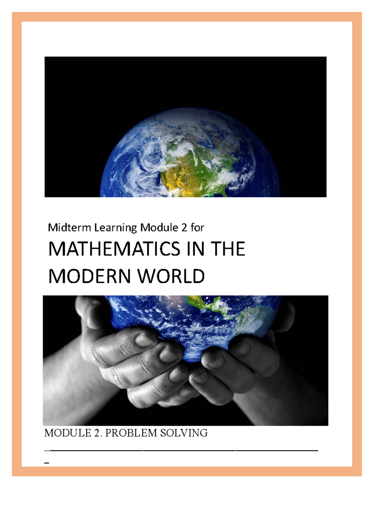 Midterm Module 2 Problem Solving - MODULE 2. PROBLEM SOLVING - Studocu