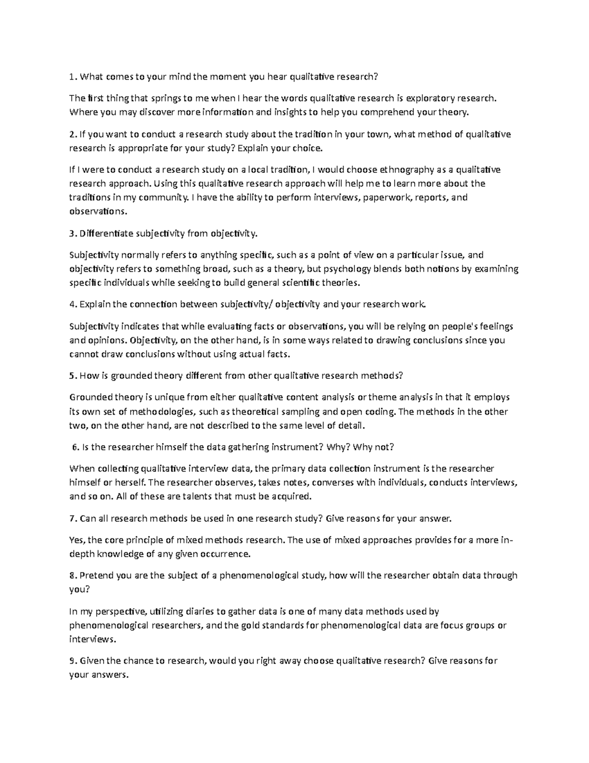 3i assignment no. 3 - abt thesis - What comes to your mind the moment ...