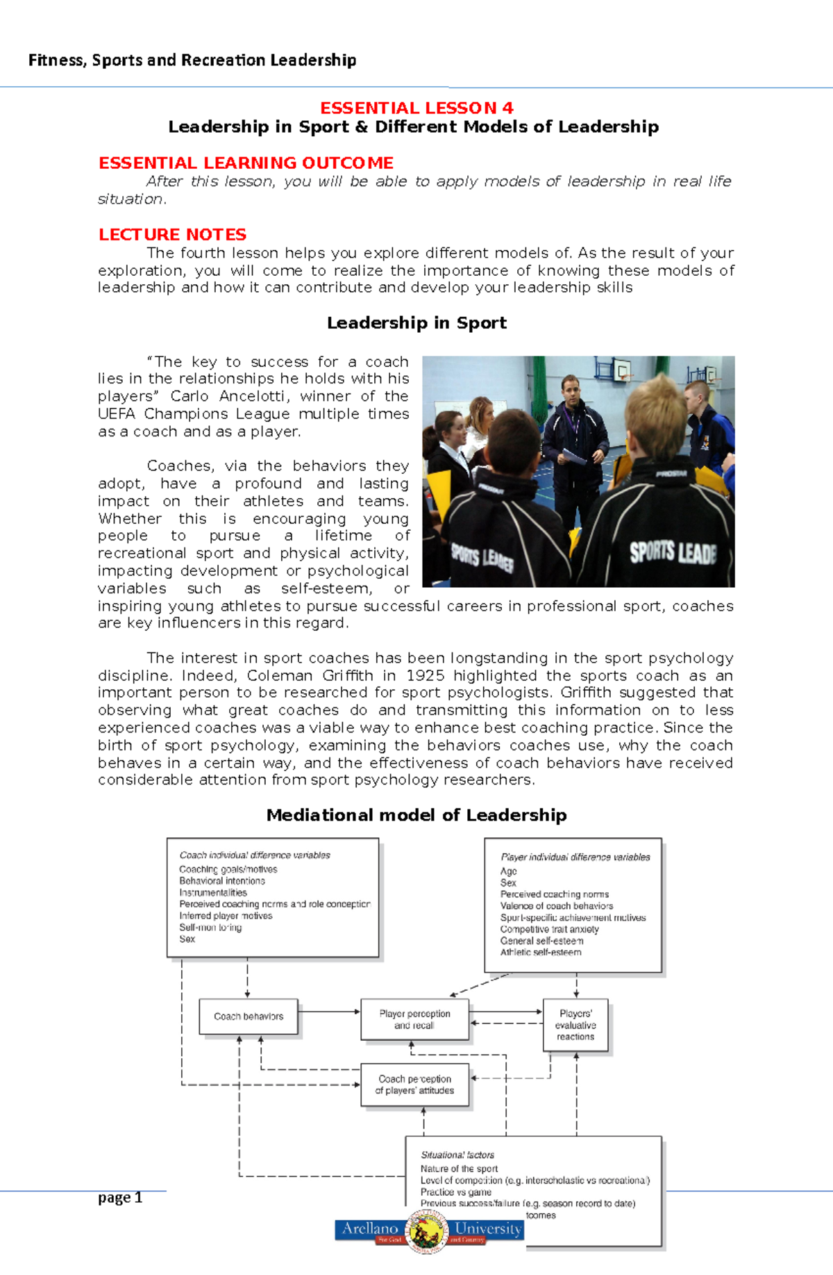 4 Models - It is about the different topics of sports and recreation ...