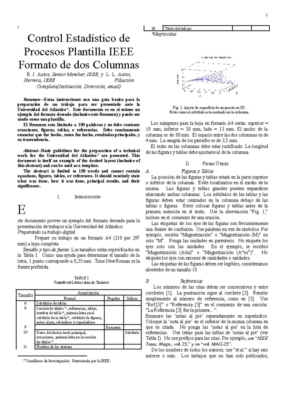 Plantilla IEEE - 1 1 Control Estadístico de Procesos Plantilla IEEE ...