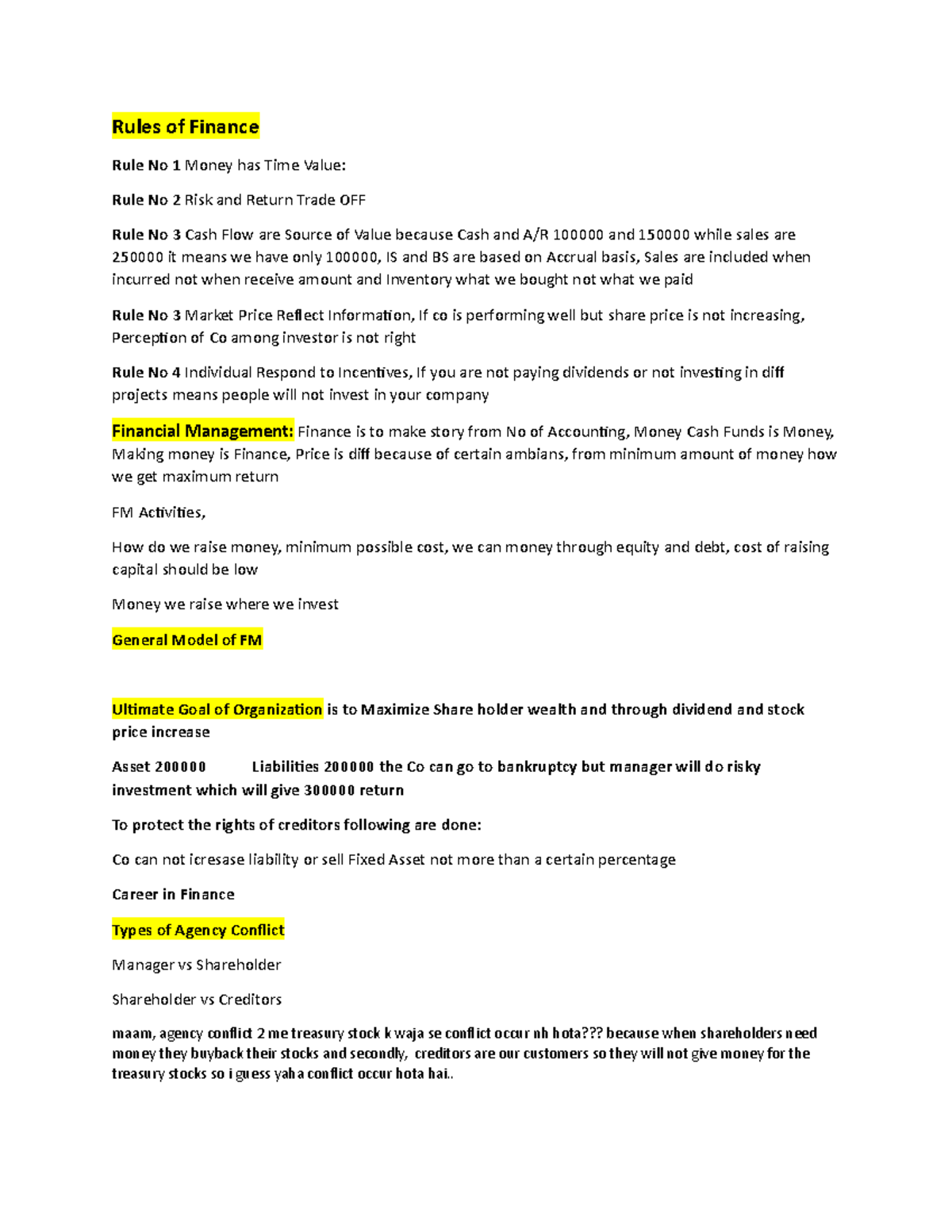 S1 - Theory and Practice of Financial Management - Rules of Finance ...