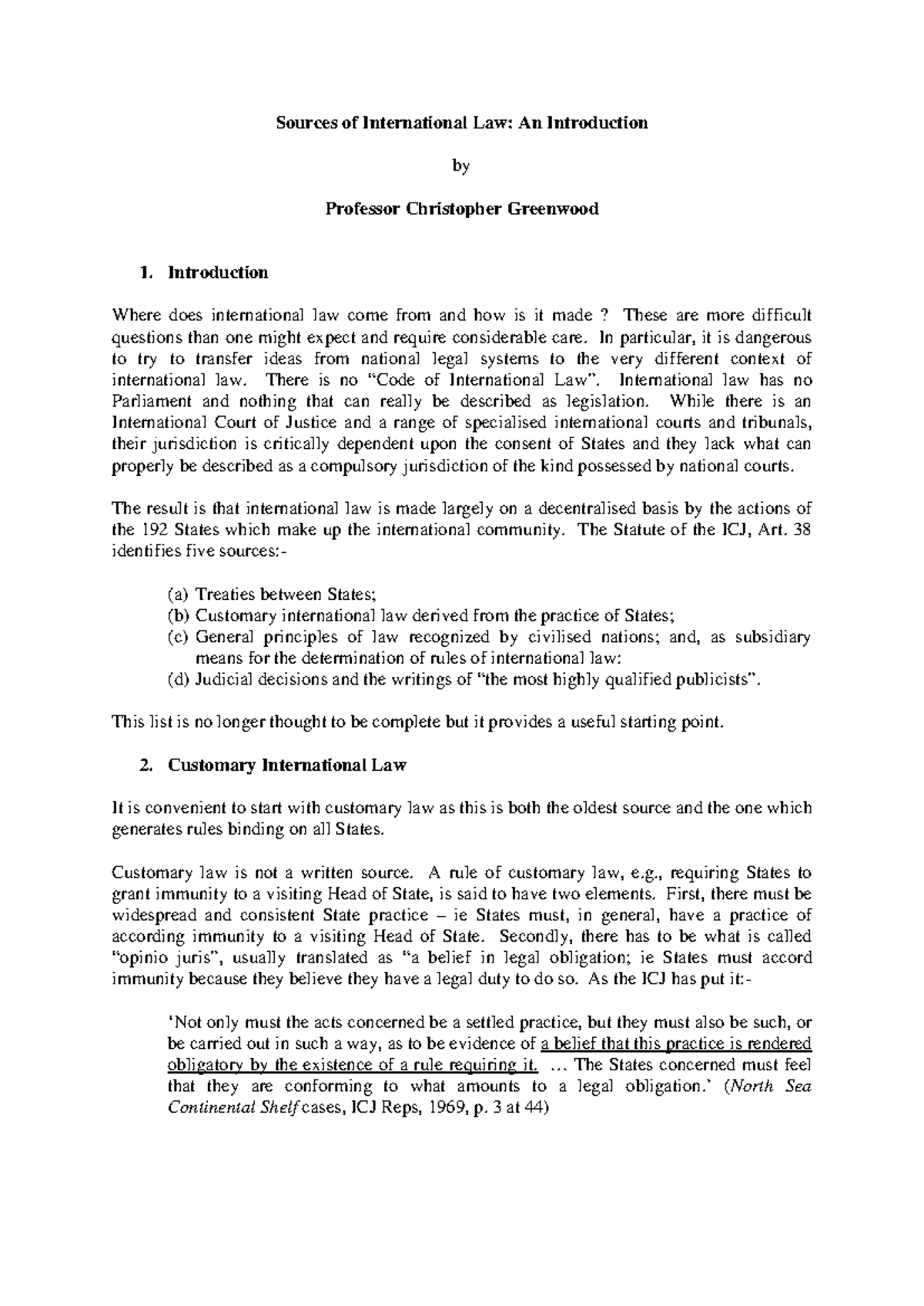 Sources of int law from internet - Sources of International Law: An ...