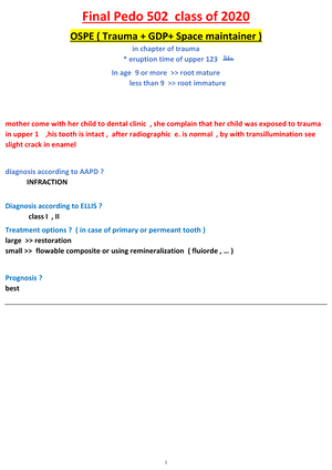 Pedo-space maintainer omar - Pediatrics - Studocu