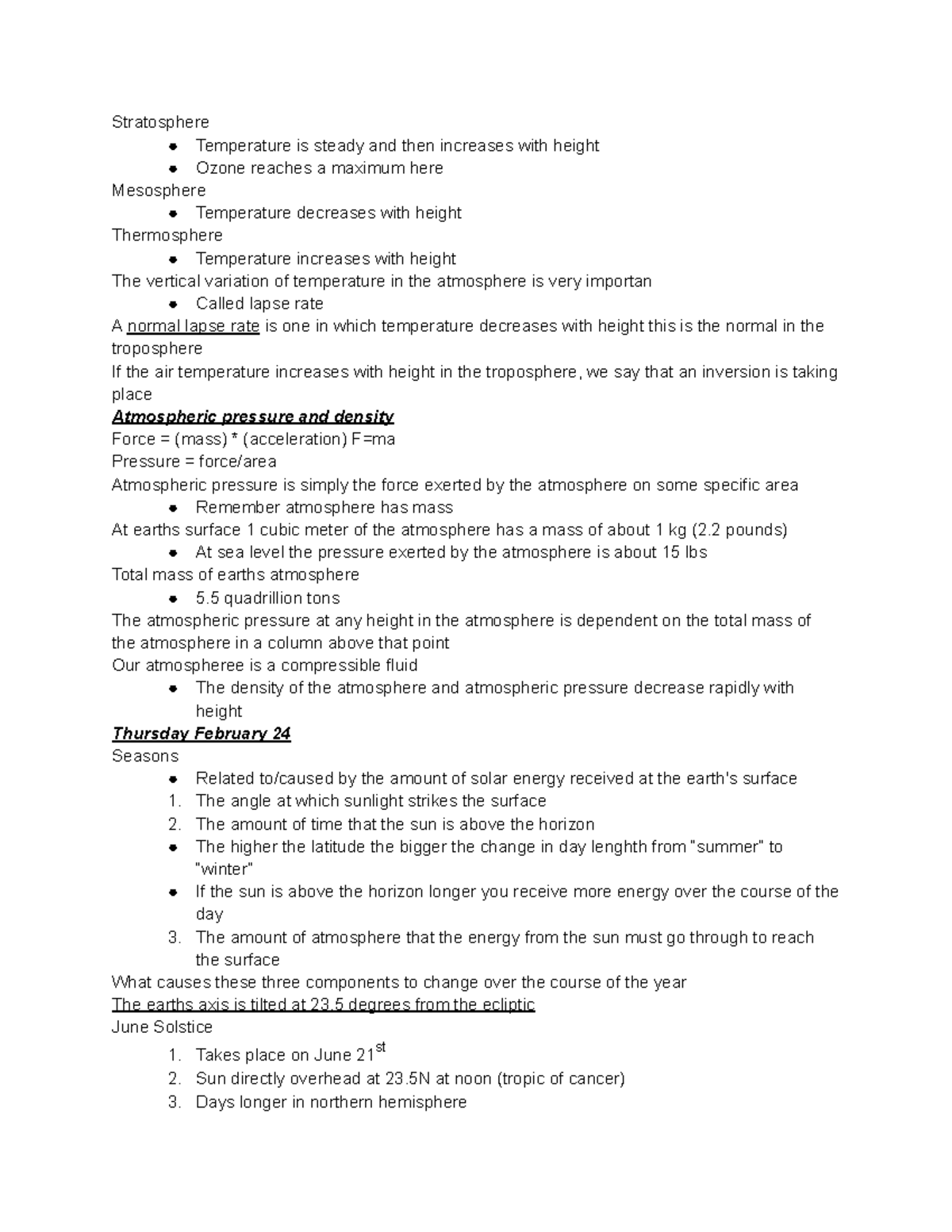 Meteorology study notes (24) - Stratosphere Temperature is steady and ...