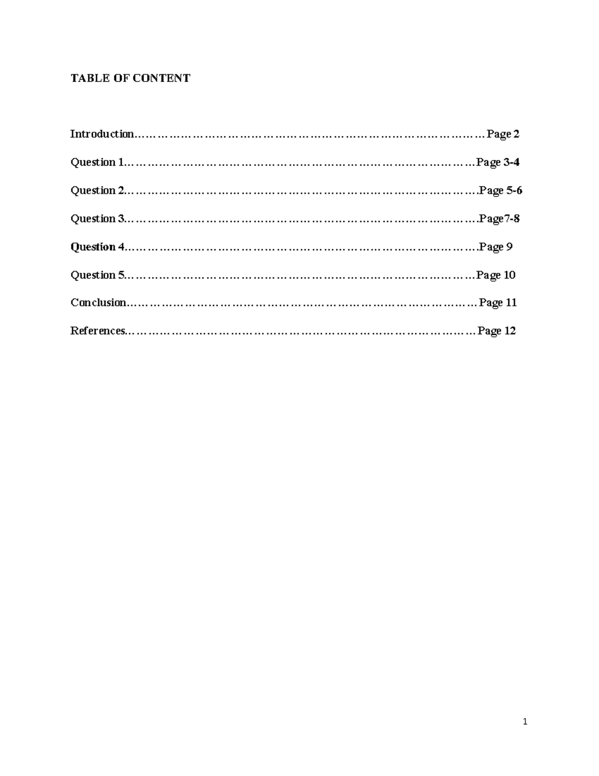 Assignment 2-HRM648 - TABLE OF CONTENT - Studocu