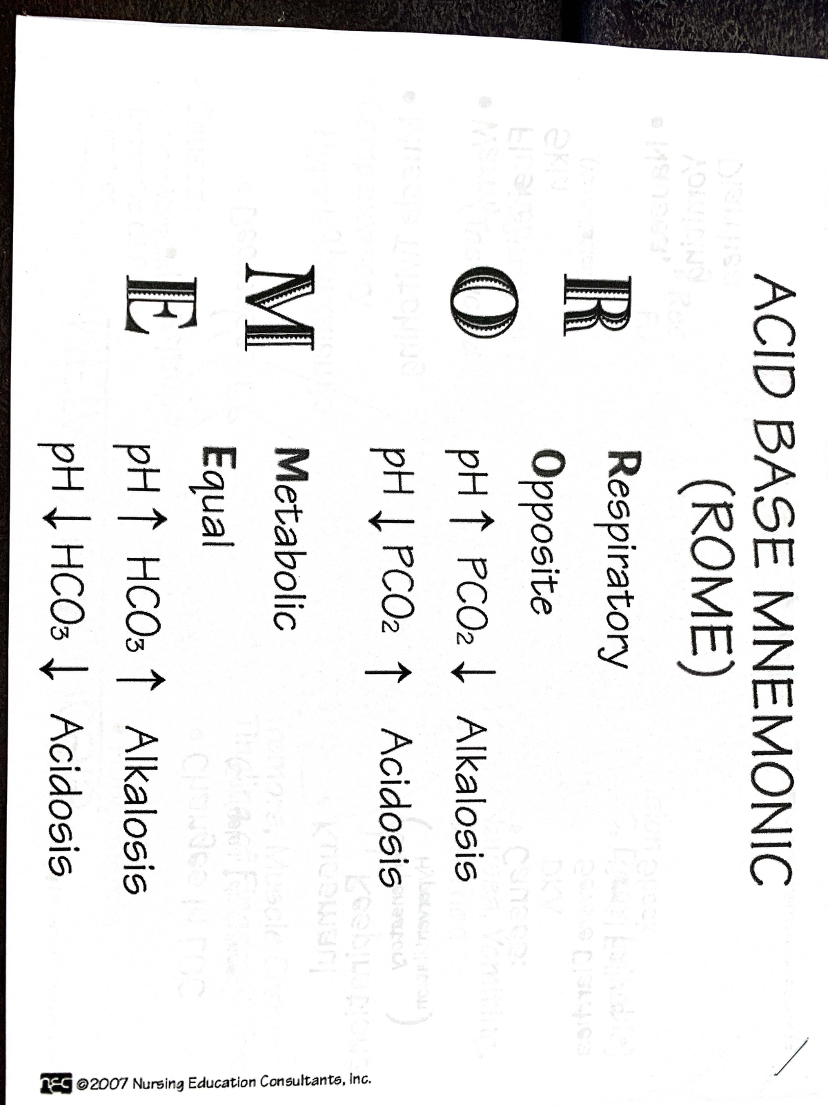 Acid-base-mnemonic - good for memorising abgs - Nurs 211L - Studocu