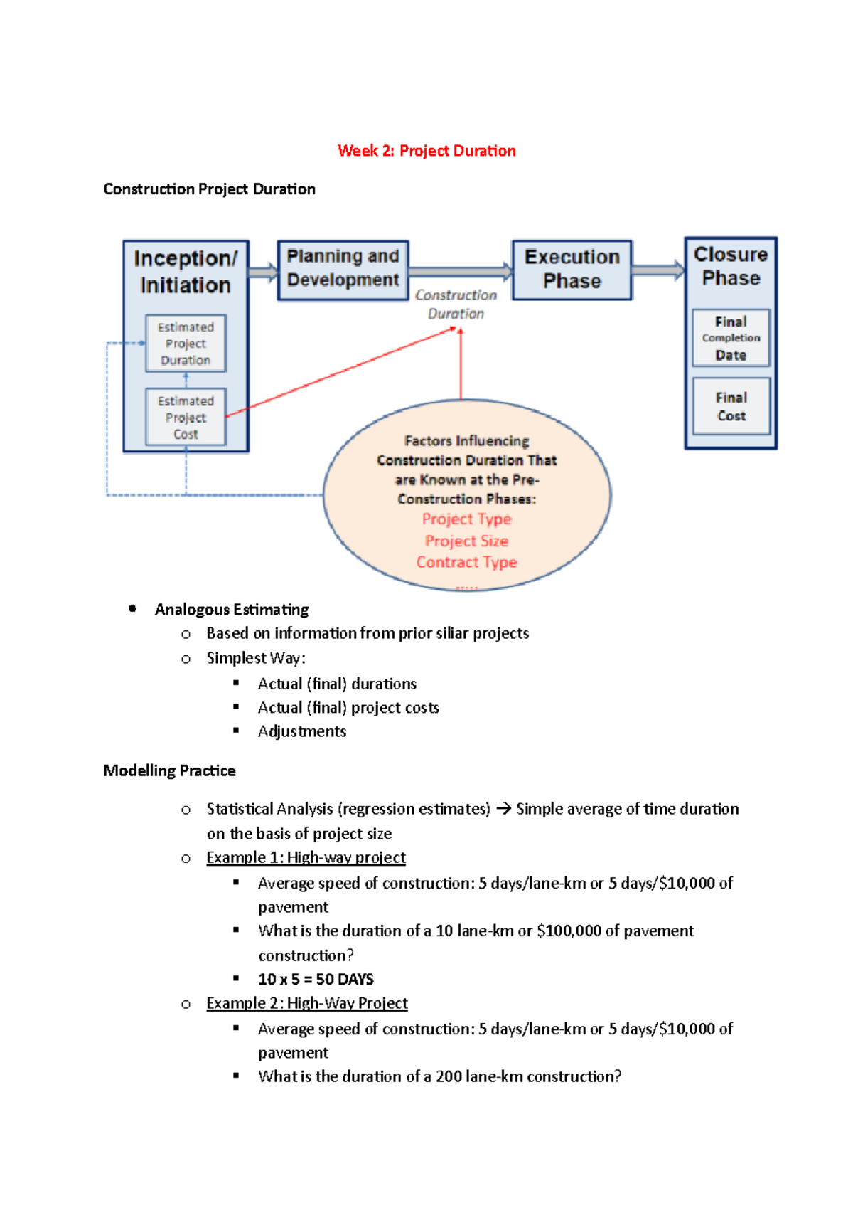 Week 2 - Project Duration - Week 2: Project Duration Construction ...