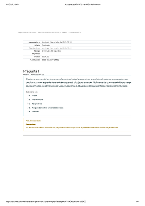 Geometria Descriptiva Examen Final - Evaluación Final (A) 2023 - 20 - A Semipresencial ...