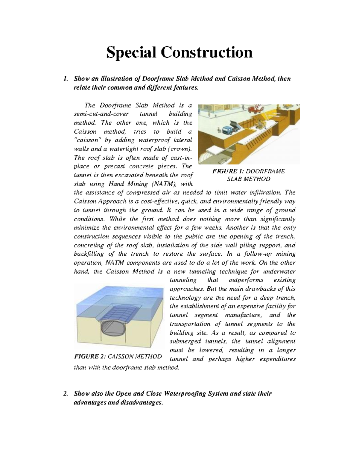 Special Construction - FIGURE 1: DOORFRAME SLAB METHOD Special ...