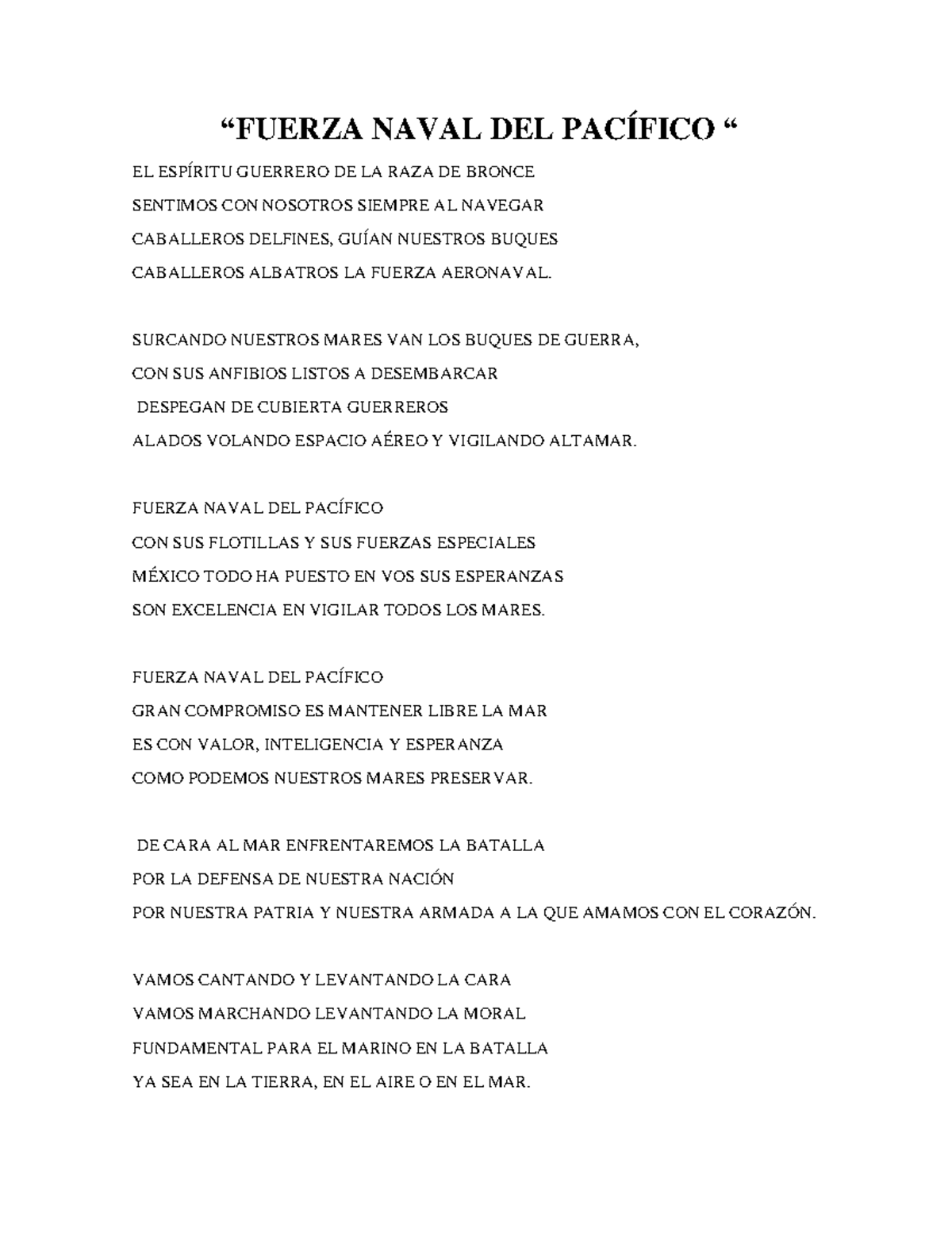 5. Himno Fuerza Naval del Pacífico - “FUERZA NAVAL DEL PACÍFICO “ EL ...