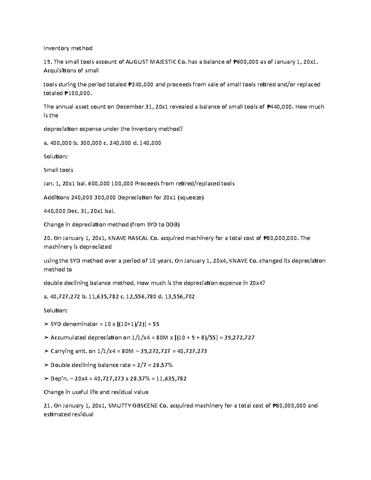 Inventory method needed by the students to learn the consumption ...