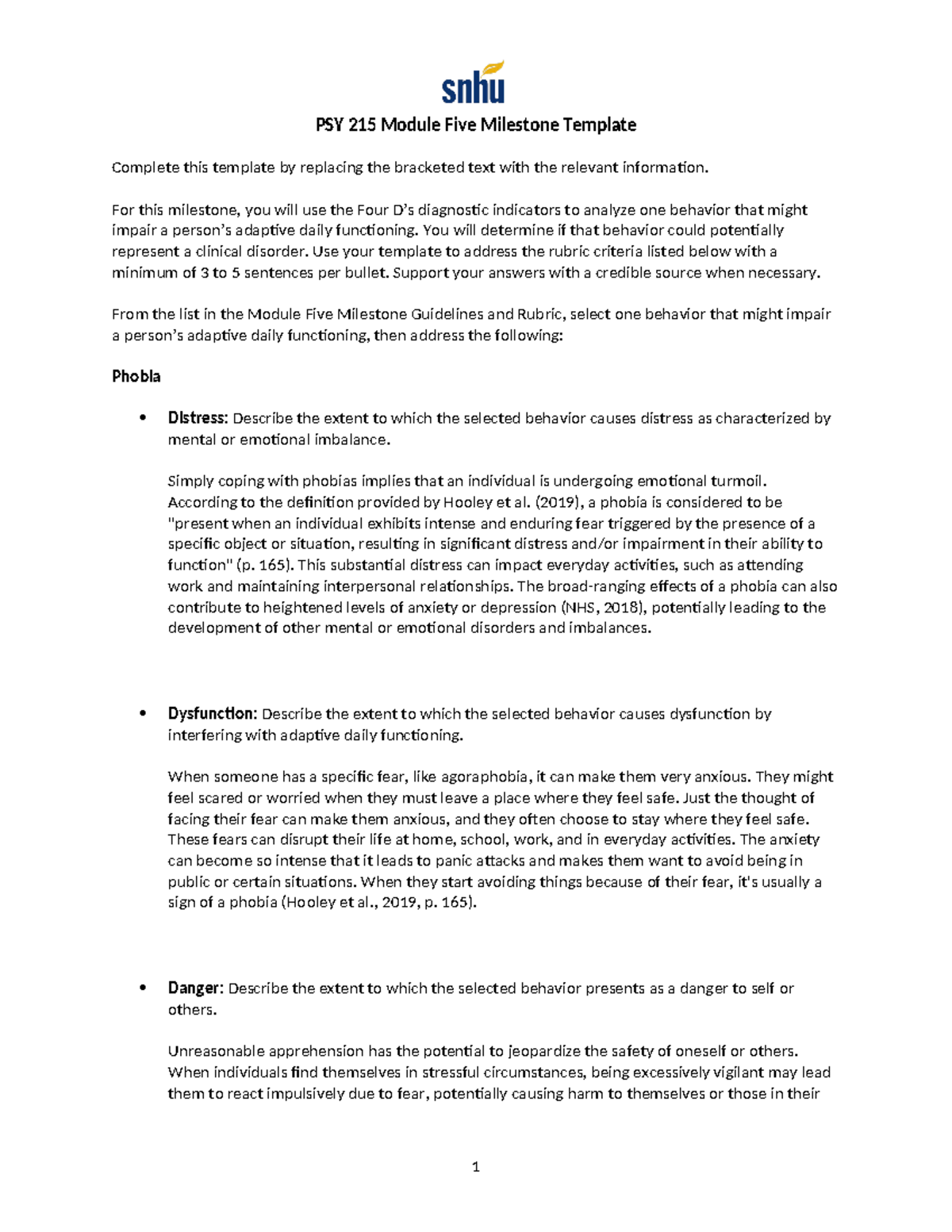 PSY 215 Module Five Milestone - For this milestone, you will use the ...