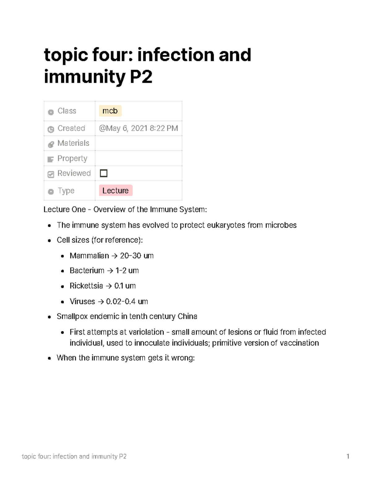 Topic four infection and immunity P2 - topic four: infection and ...