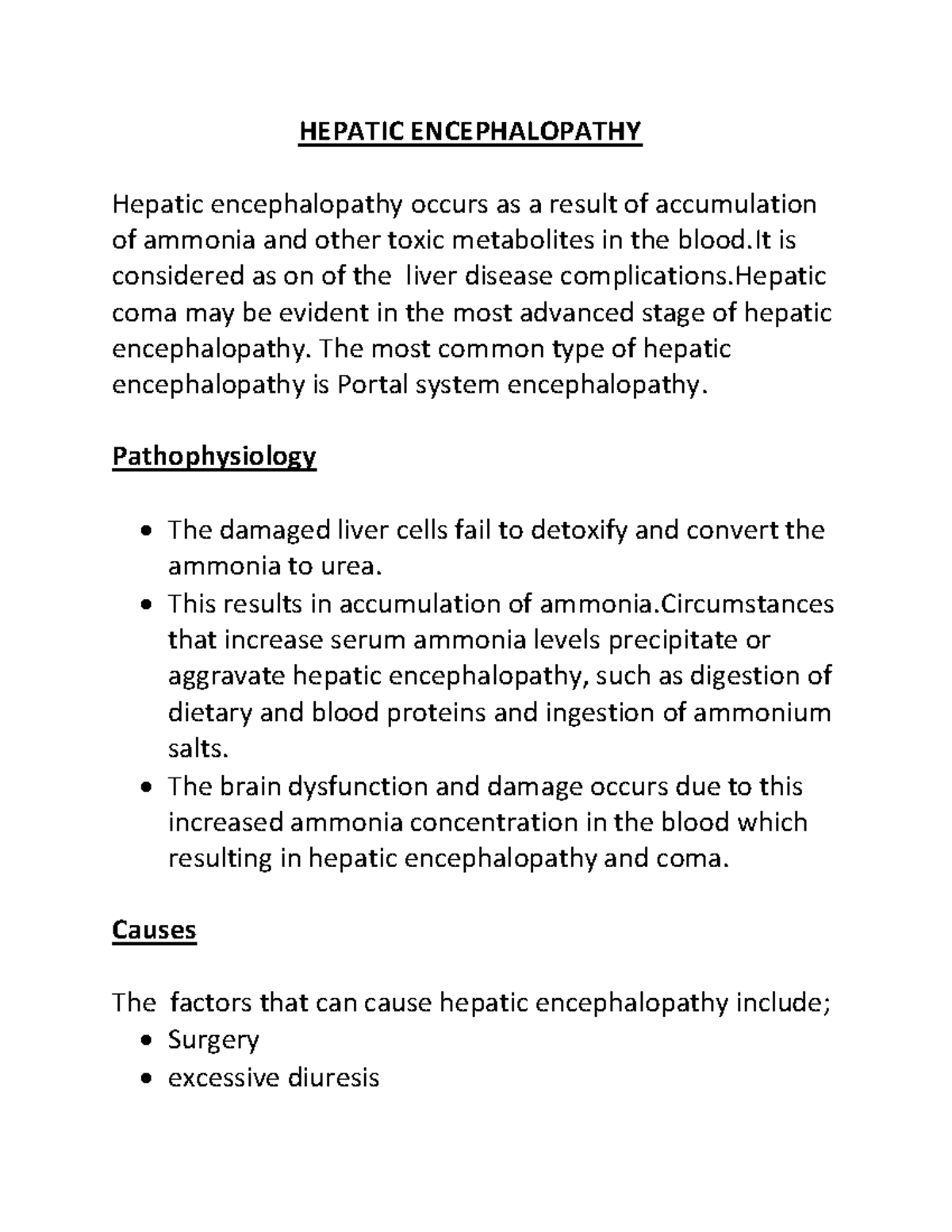 Hepatic Encephalopathy - HEPATIC ENCEPHALOPATHY Hepatic encephalopathy ...