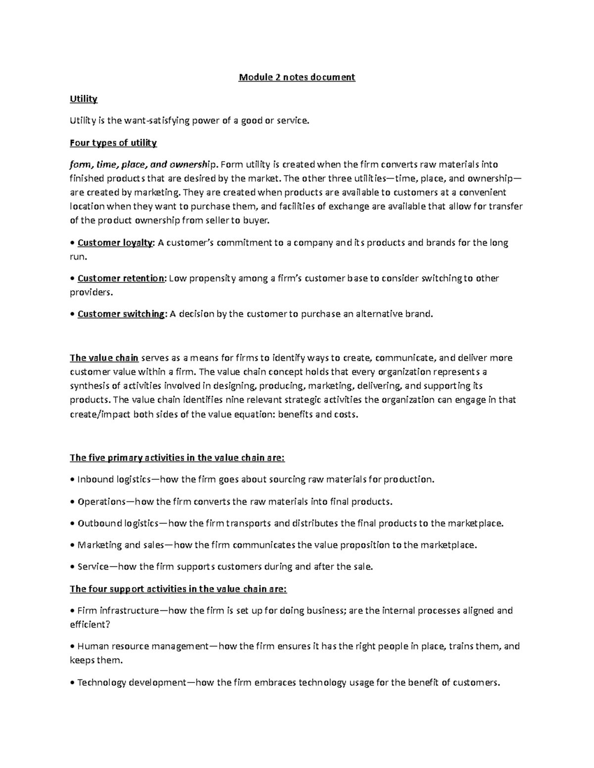 Module 2 notes document - Module 2 notes document Utility Utility is ...