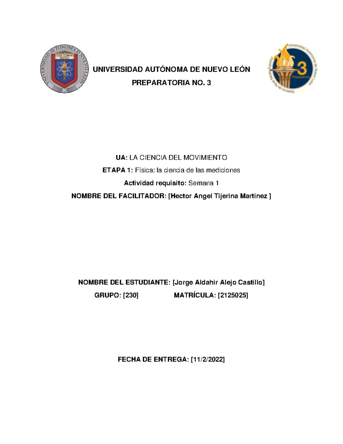 LCM Evidencia ETP1 - Dhhhh - UNIVERSIDAD AUTÓNOMA DE NUEVO LEÓN ...