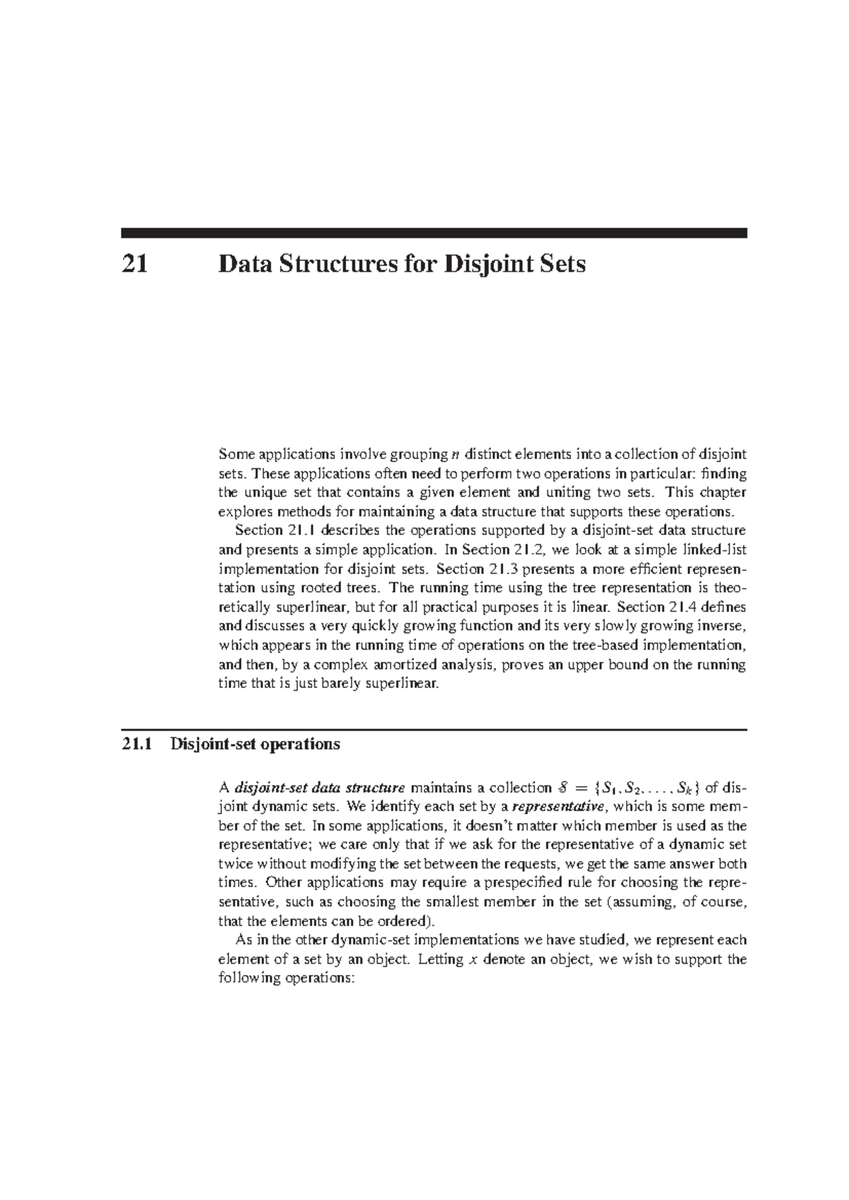 Chapter 21 Data Structures for Disjoint Sets - 21 Data Structures for Disjoint Sets Some - Studocu