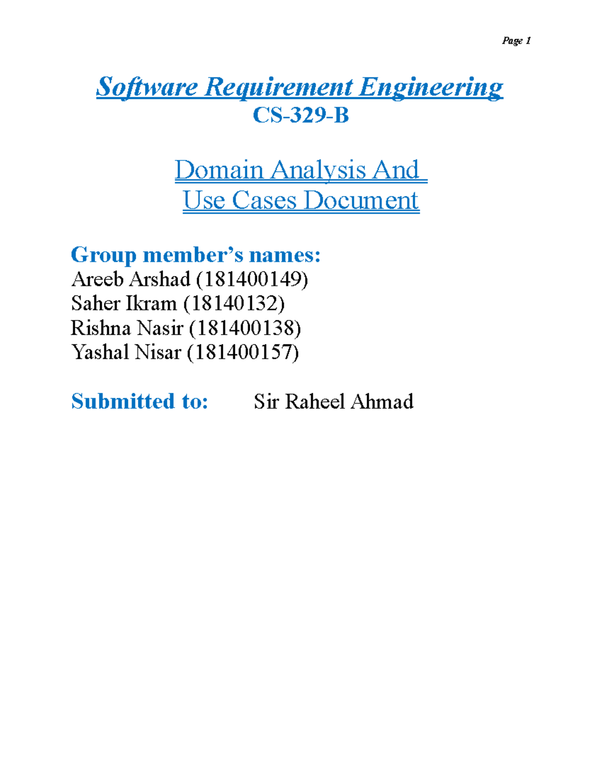 Use Case - fdgdfgr gdfgdf dfs sdg dfg dfg dfgdf - Software Requirement ...